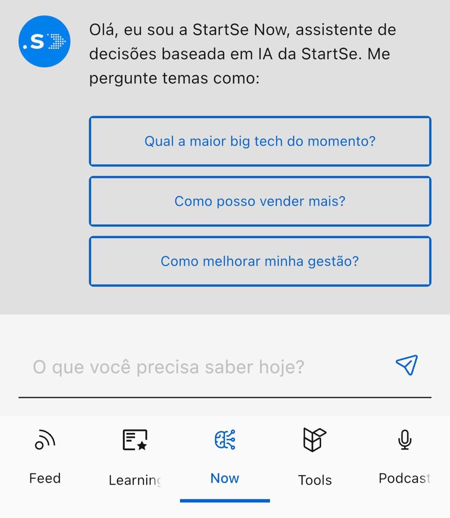NOW da StartSe: Inteligência Artificial para te manter atualizado